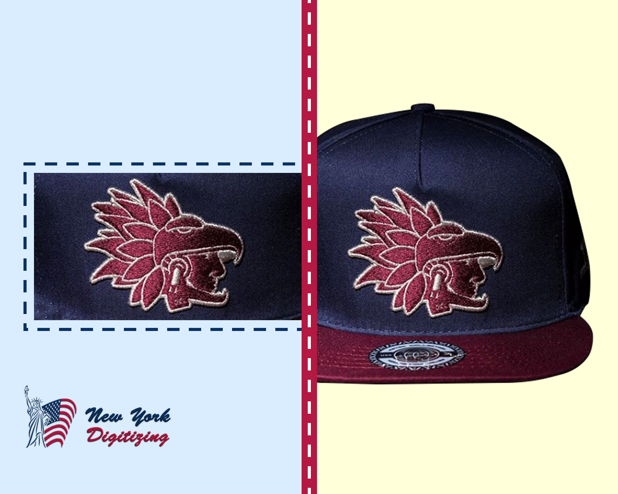 Custom Hat Logo Digitizing – New York Digitizing